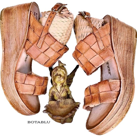 A.S.98 | Shoes | As98 As98 Nasser Tan Brown Woven Leather Platform ...